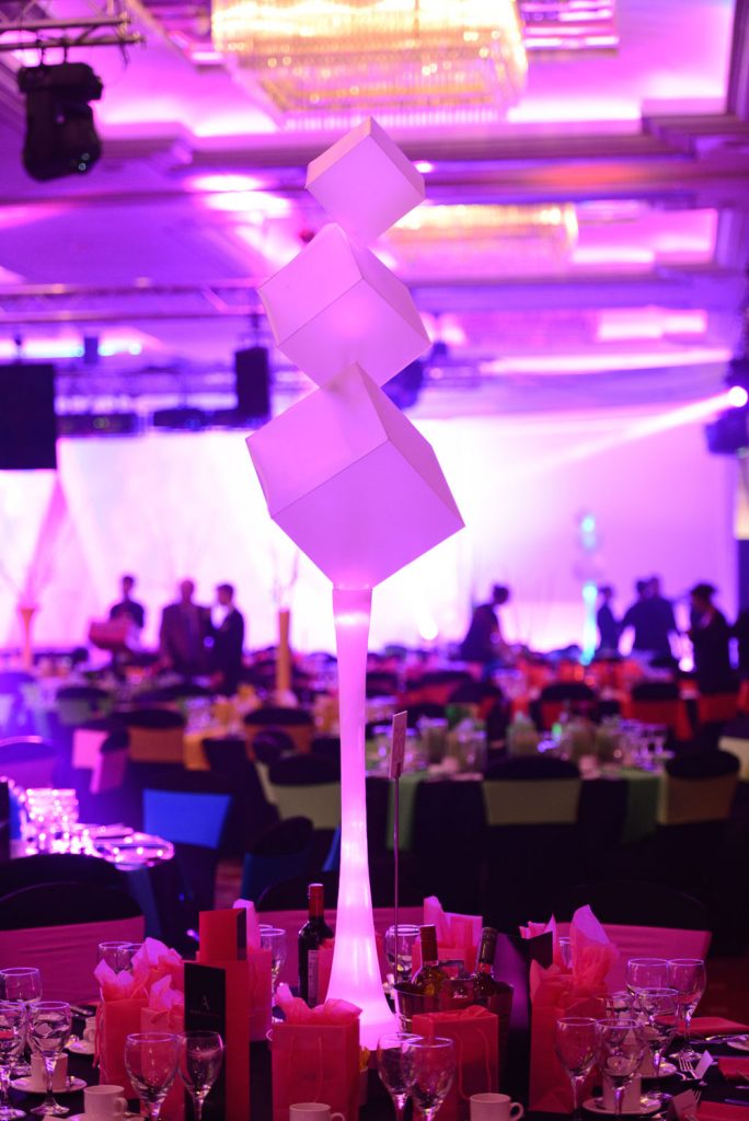 led glow centrepiece a popular choice when it comes to corporate events ...