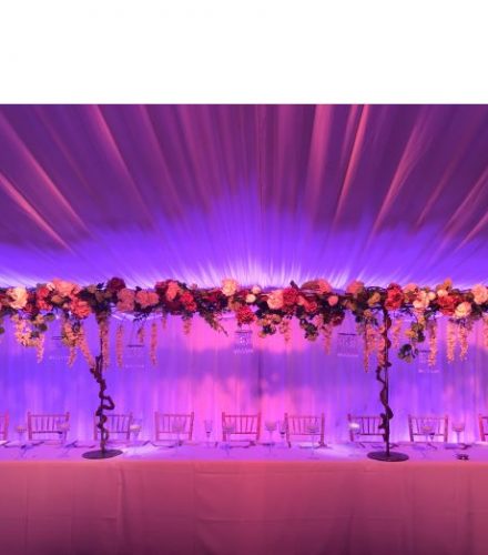 enchanted top table canopy £ 150 feature overhead top table display ...