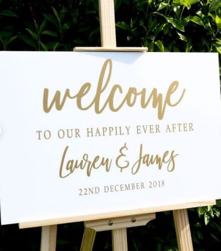 Welcome Signs for Weddings & Events in Manchester & Cheshire