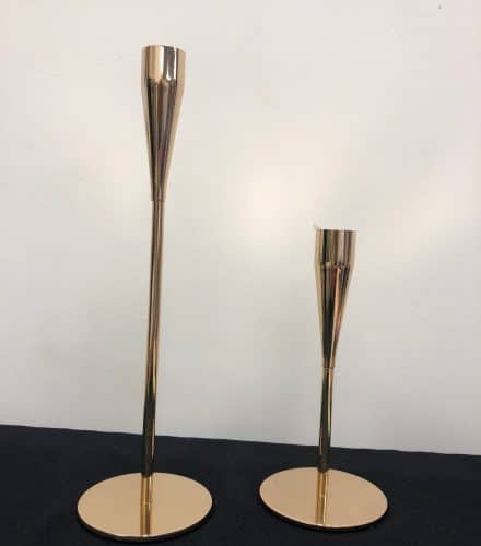gold candlestick £ 8 gold candlesticks supplied with a white or ivory ...